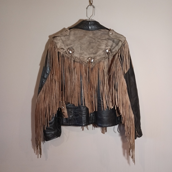 Unik | Jackets & Coats | Unik Leather Collections Fringe Leather Jacket ...